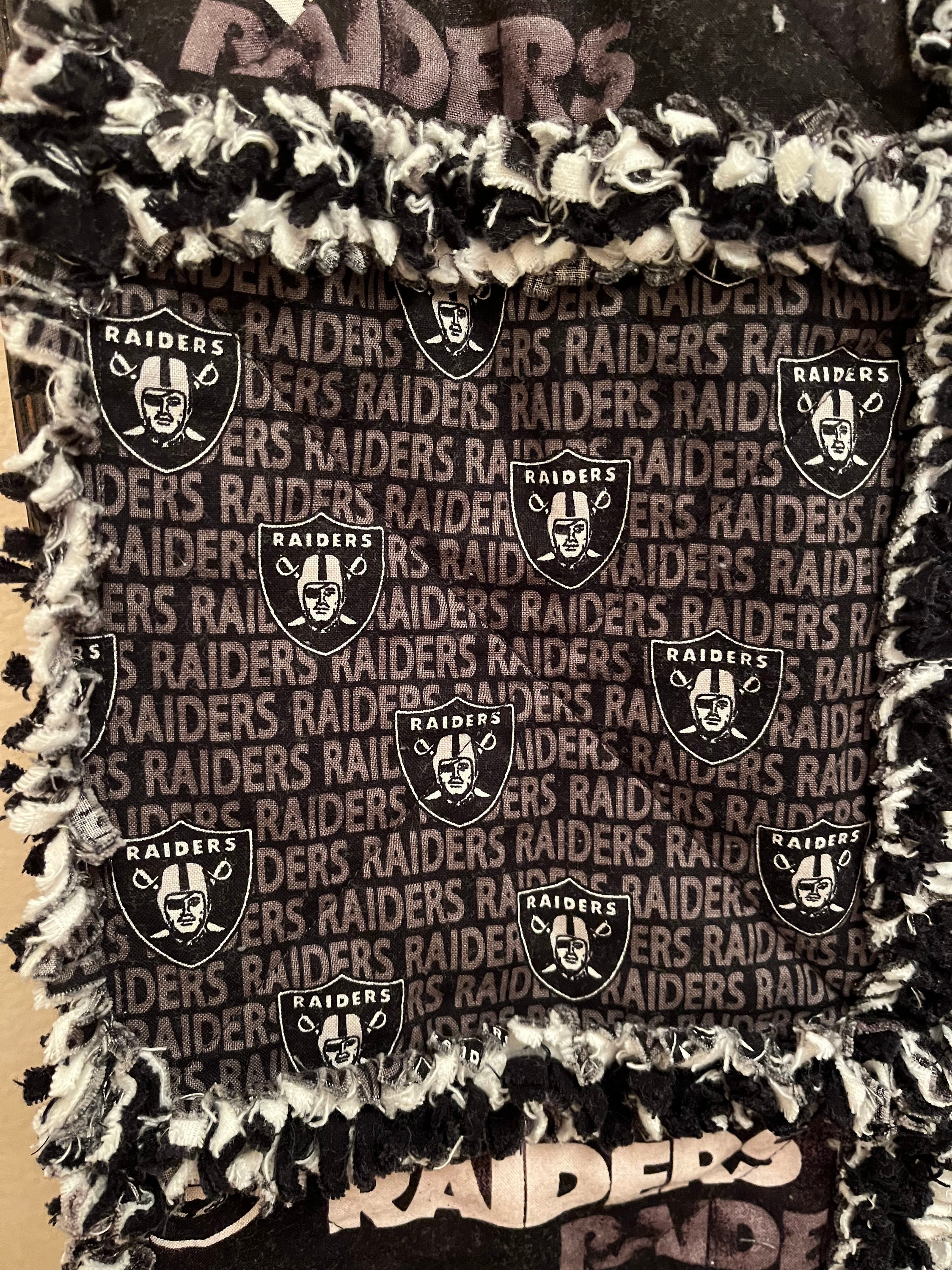 Raiders Quilt, Sports Quilt, Handmade Quilt, Football Quilt, Gift for ...