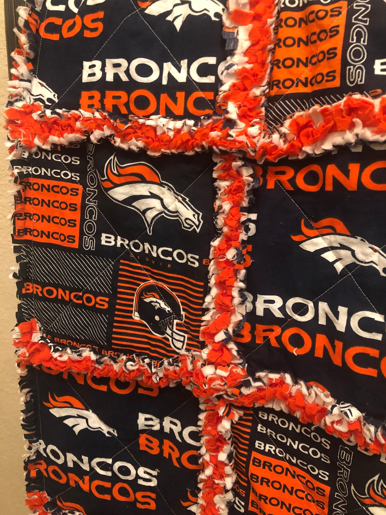 Denver Broncos, Denver Broncos Quilt, Broncos Quilt, Sports Quilt ...