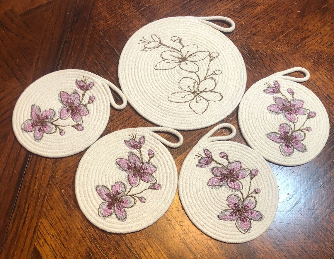 Rope Coaster, Rope Coaster Set, Coasters, Rope Coasters, Handmade Rope ...