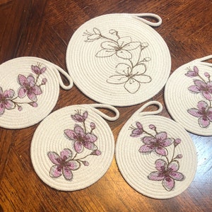 Rope Coaster, Rope Coaster Set, Coasters, Rope Coasters, Handmade Rope ...