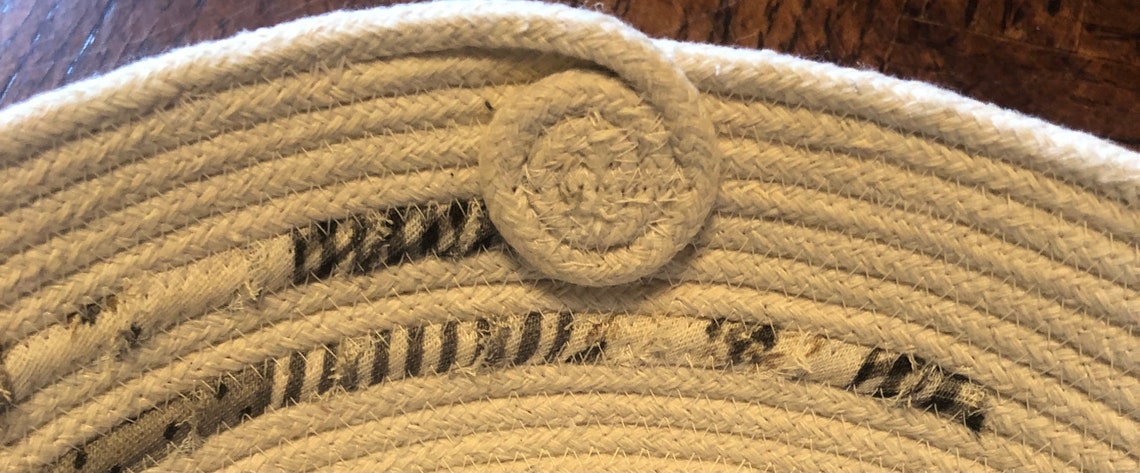 Rope Basket, Rope Bowl, Basket With Embroidery, Rope Basket Homemade ...