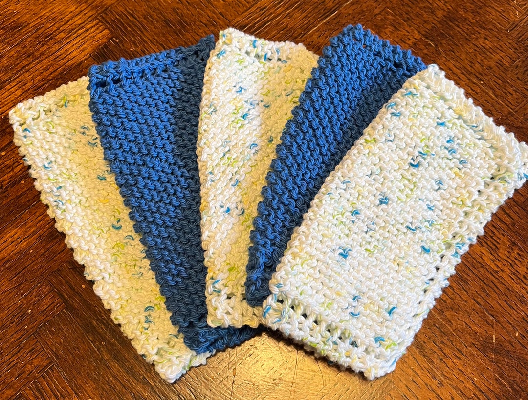 Hand Knitted Dishcloths, Dish Cloths, Kitchen Cloths, Kitchen Towels ...