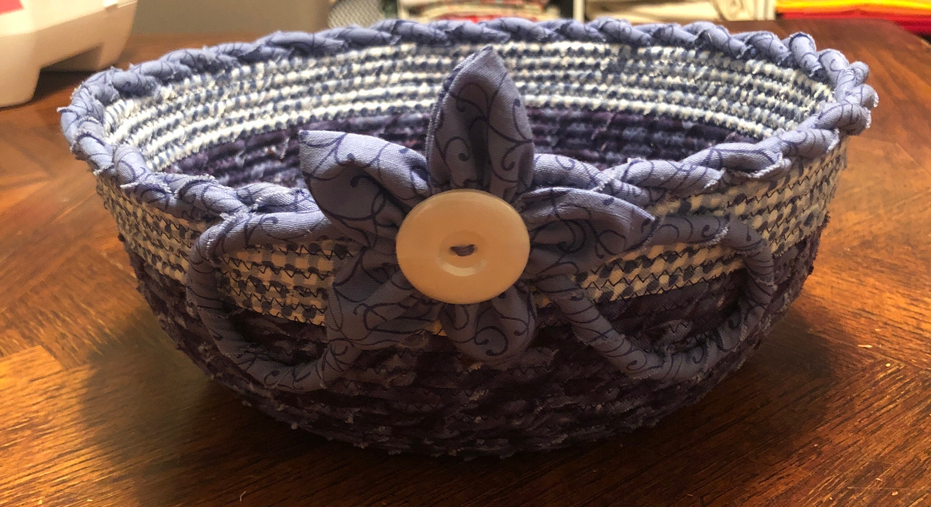 Basket, Fabric Basket, Handmade Basket, Rope Basket, Rope Bowl, Cotton ...