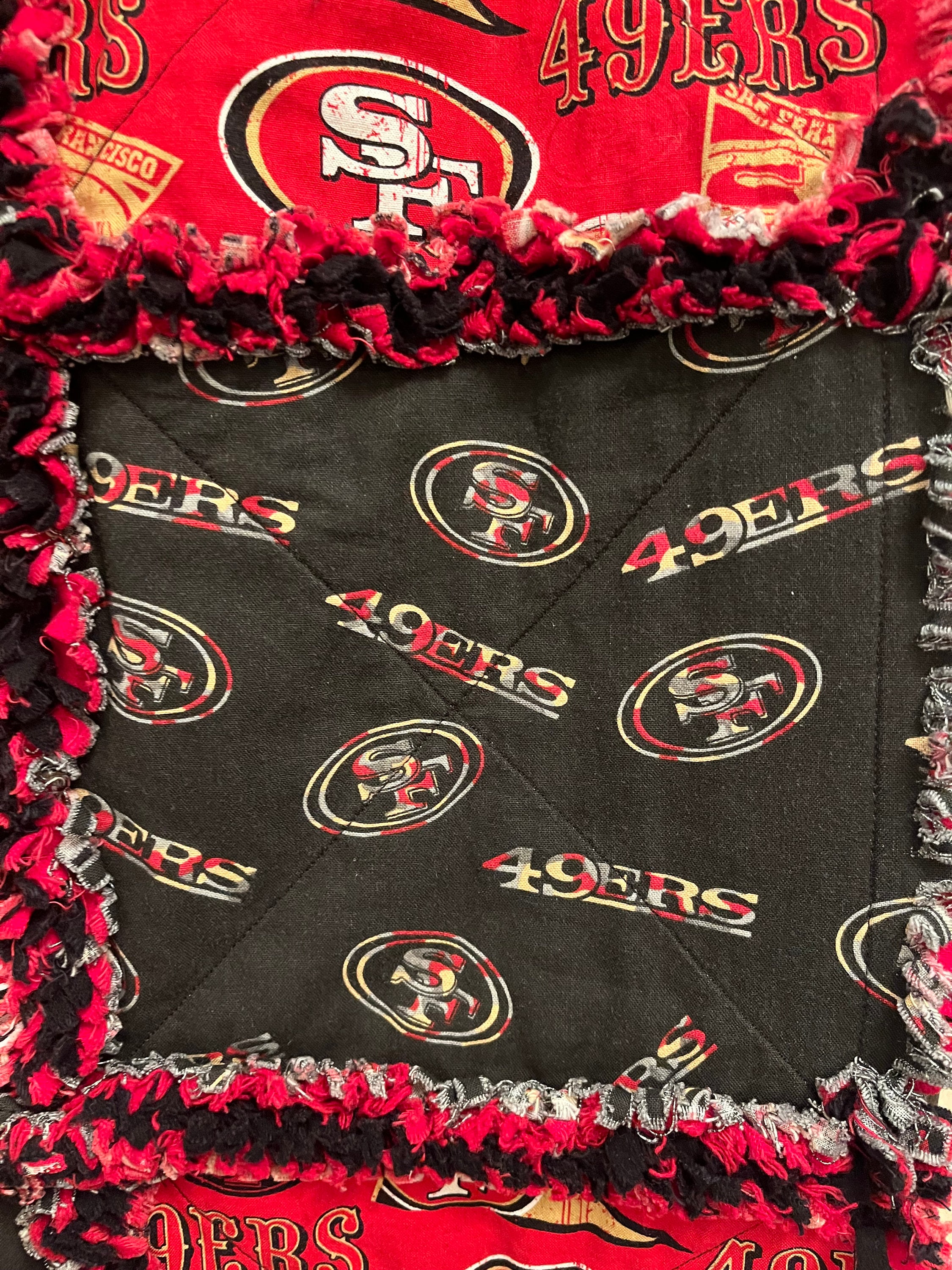 SF 49ers Quilt, 49ers Quilt, Football Quilt, Handmade Quilt, Gift for ...