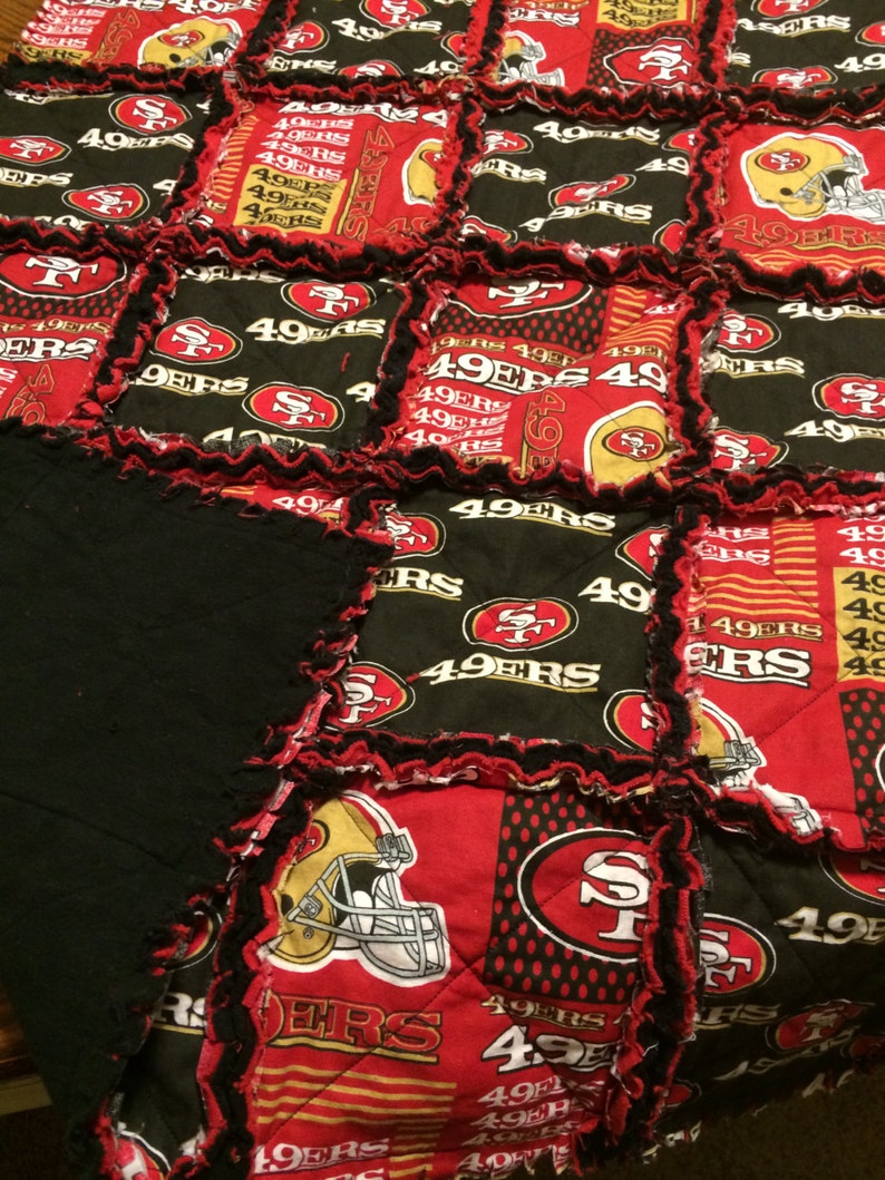 SF 49ers Quilt 49ers Quilt Football Quilt Handmade Quilt - Etsy
