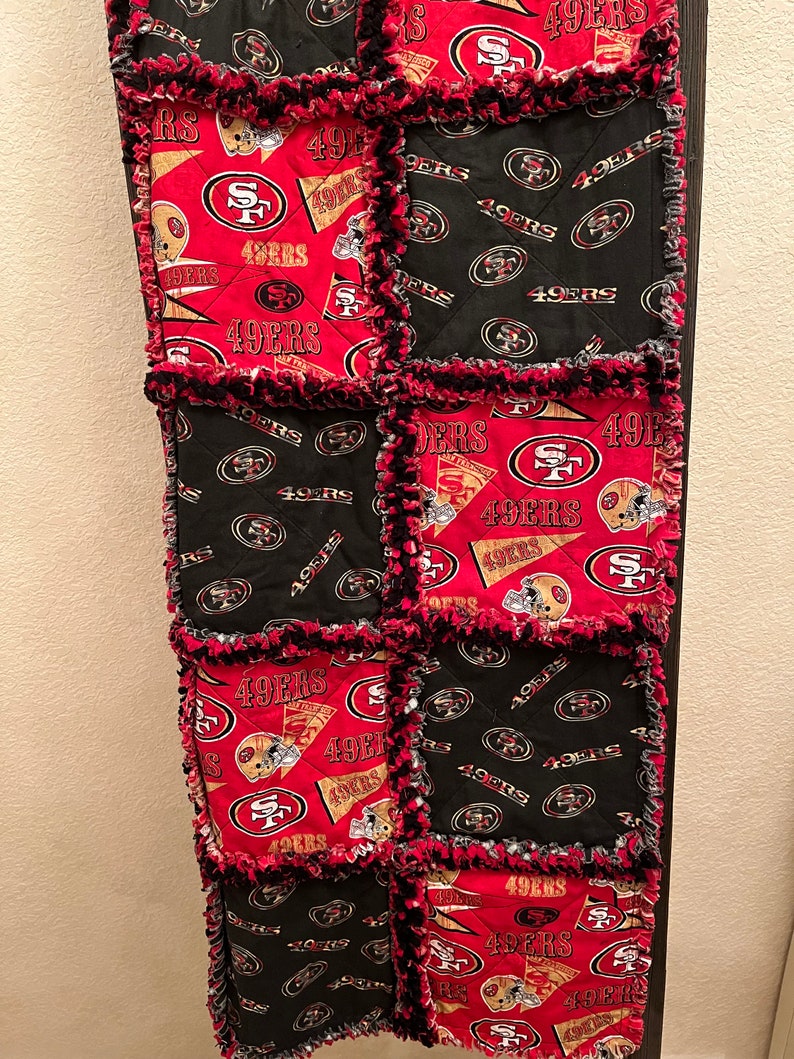 SF 49ers Quilt, 49ers Quilt, Football Quilt, Handmade Quilt, Gift for ...