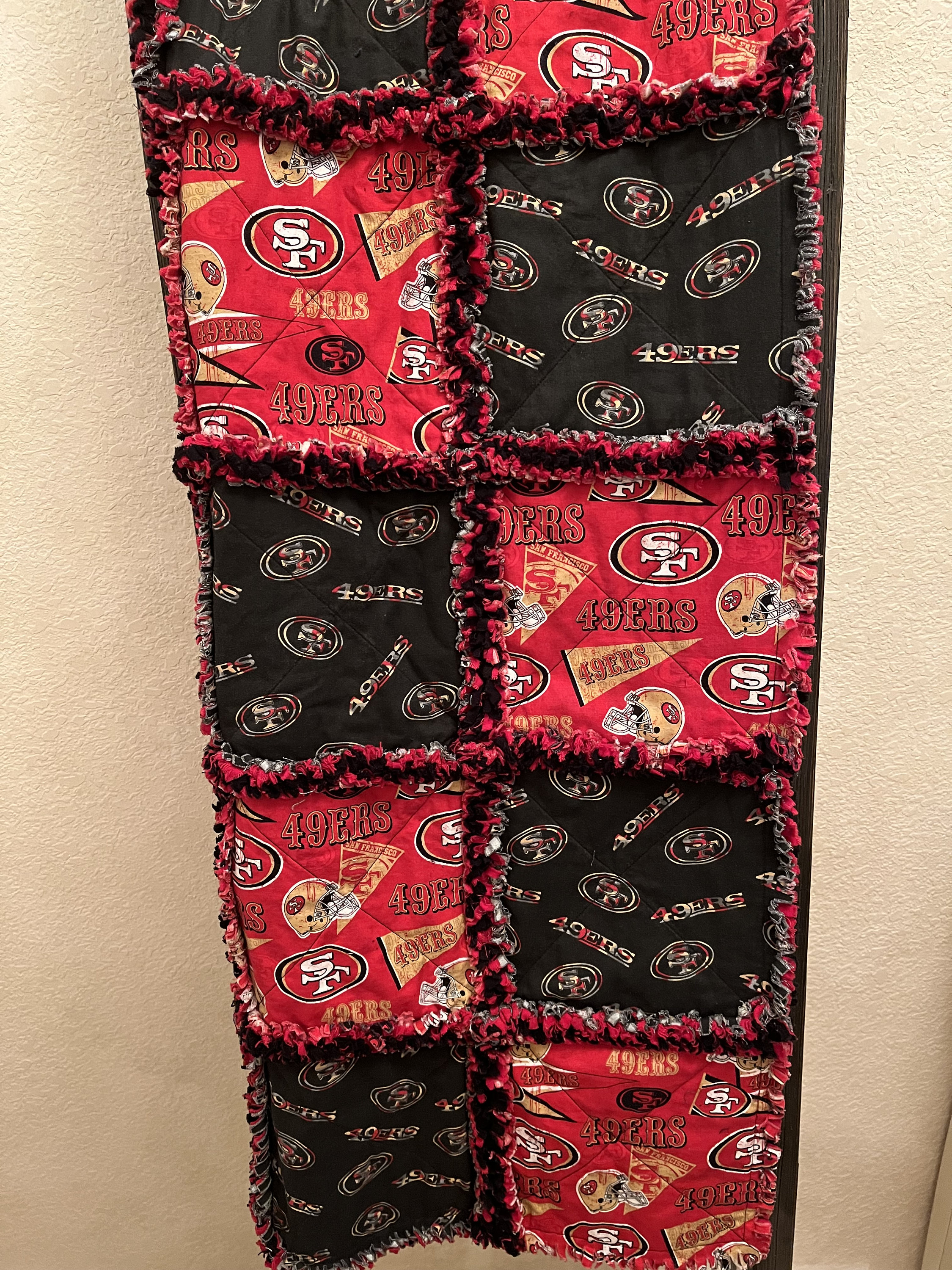 SF 49ers Quilt, 49ers Quilt, Football Quilt, Handmade Quilt, Gift for ...
