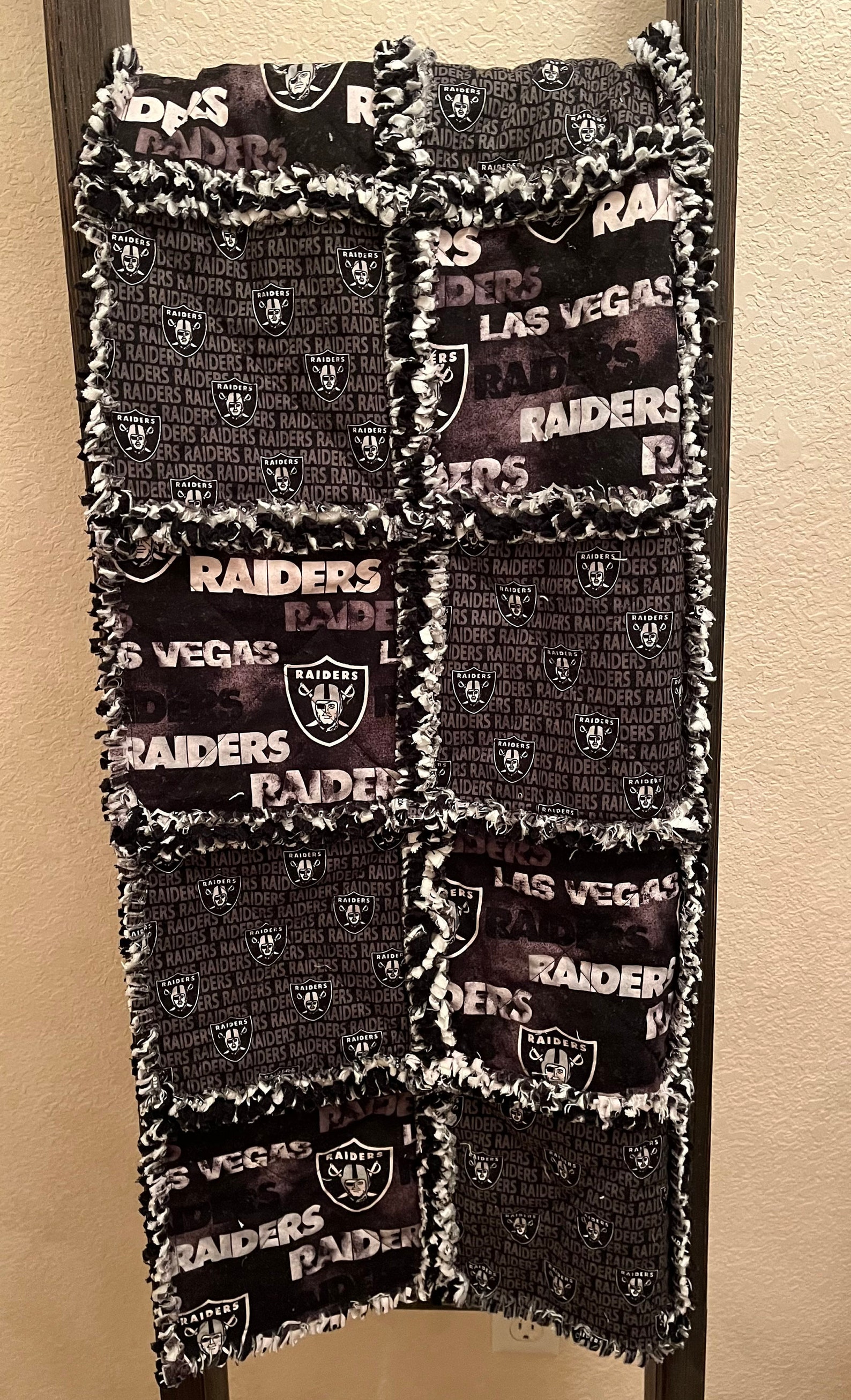 Raiders Quilt, Sports Quilt, Handmade Quilt, Football Quilt, Gift for ...