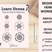 Henna Practice Book for Beginners | Step-by-step Mehndi Workbook ...