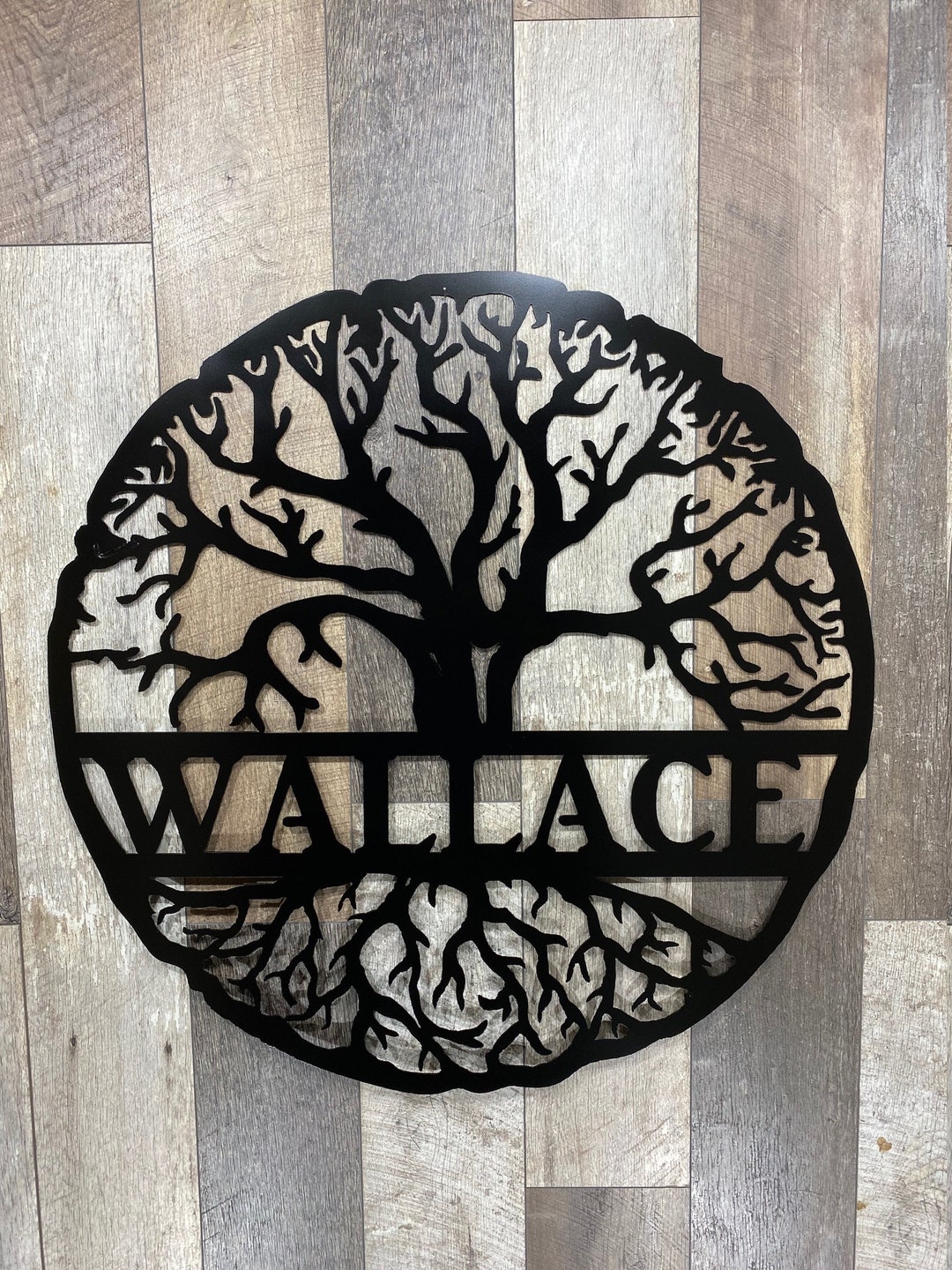 Monogrammed Tree of Life Wall Art - Etsy