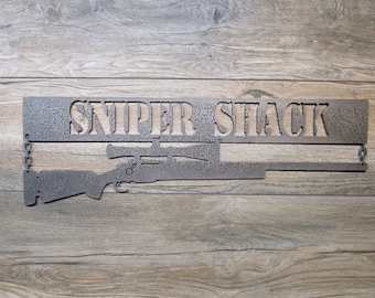 Custom Sniper Rifle Metal LED Gun Sign / Personalized Light up Sniper ...