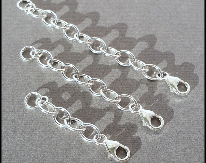 Extra Large Link Heavy Duty Extender Chain, Solid 925 Sterling Silver ...