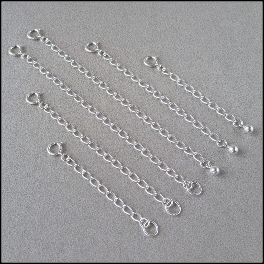 Adjustable Sterling Silver Extender Chain, 2 - 3 - 4 Inch or Custom ...