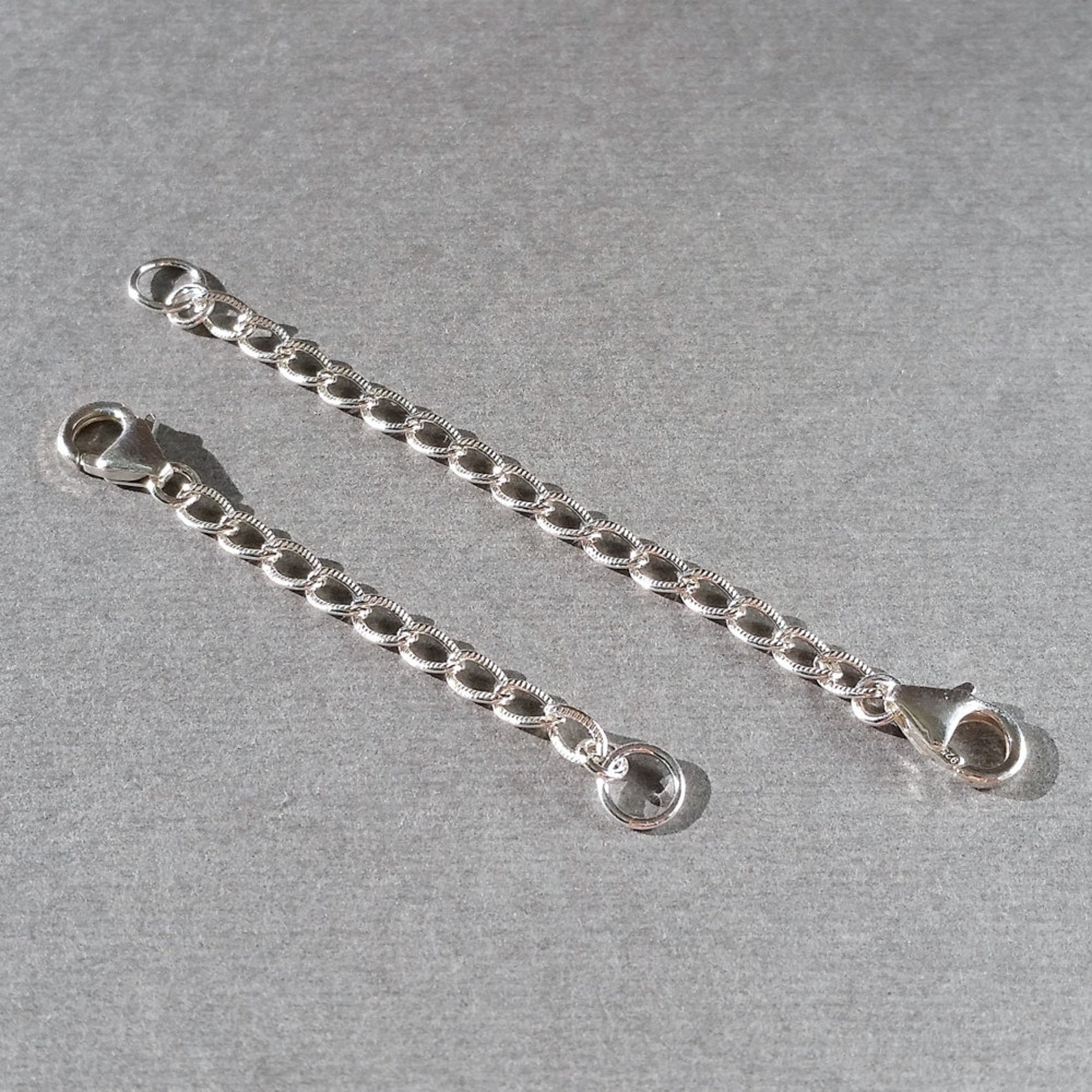 Heavy Duty Adjustable Extender Chain 925 Sterling Silver 2 - Etsy