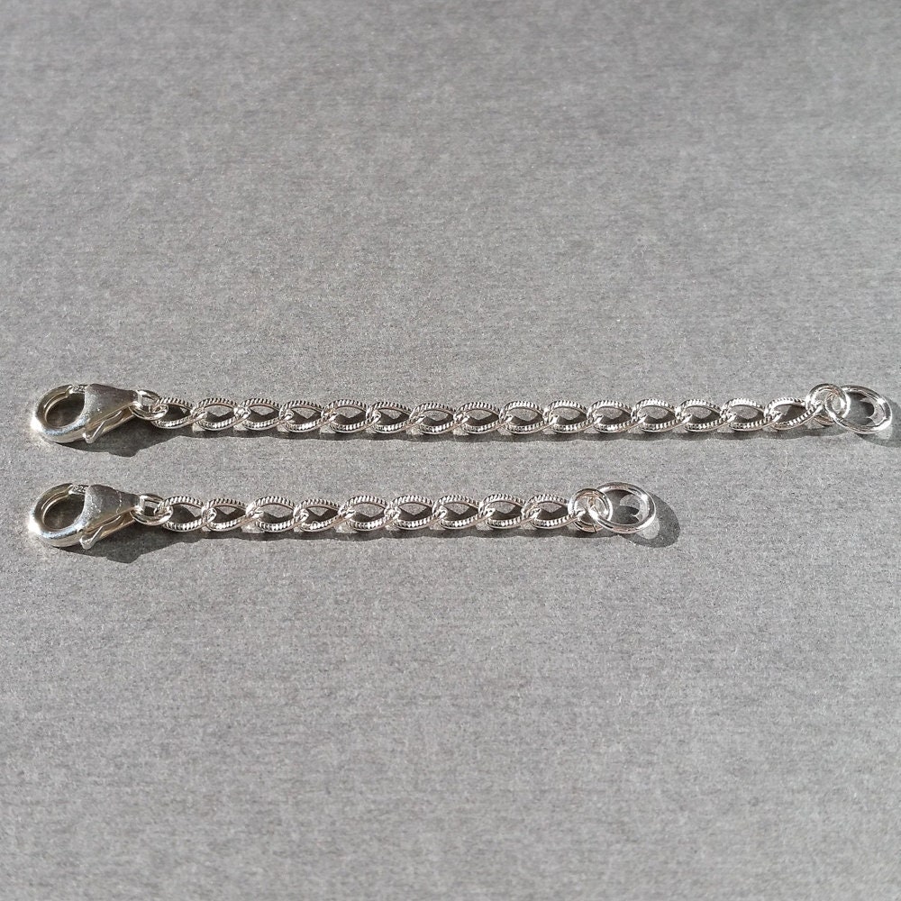 Heavy Duty Adjustable Extender Chain, 925 Sterling Silver, 2 Inch 3 ...