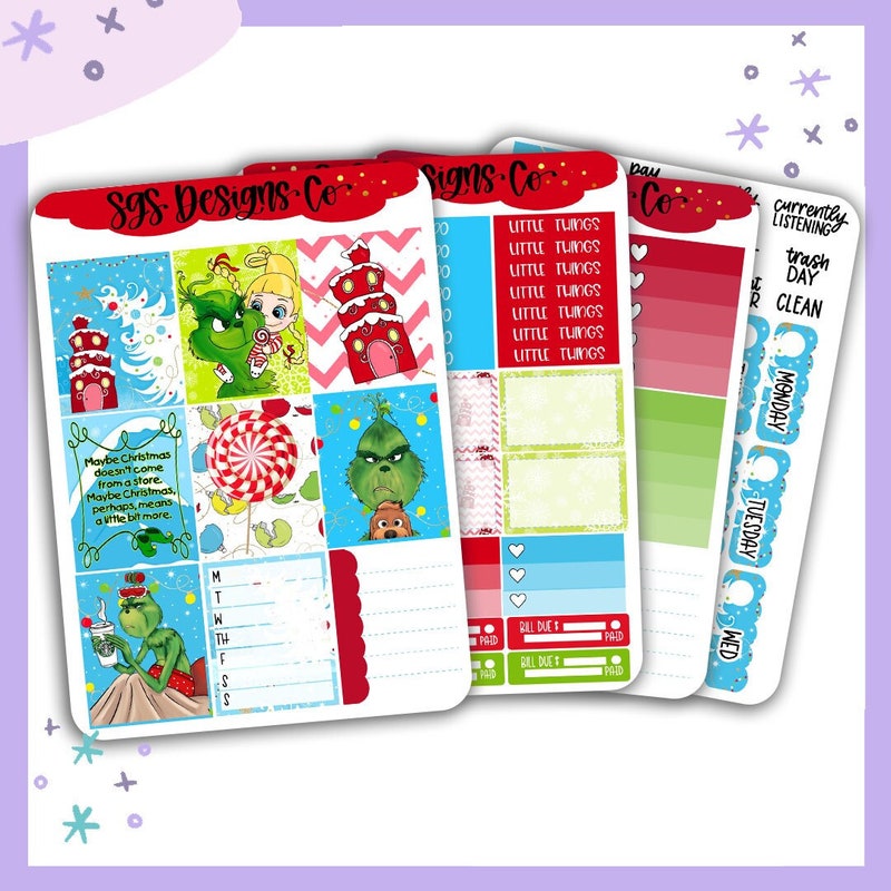 The Grinch Stickers - Etsy