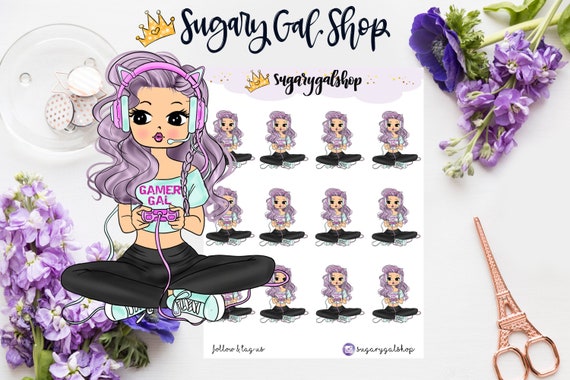 Miss Lady D Gamer Gal Planner Stickers - Etsy