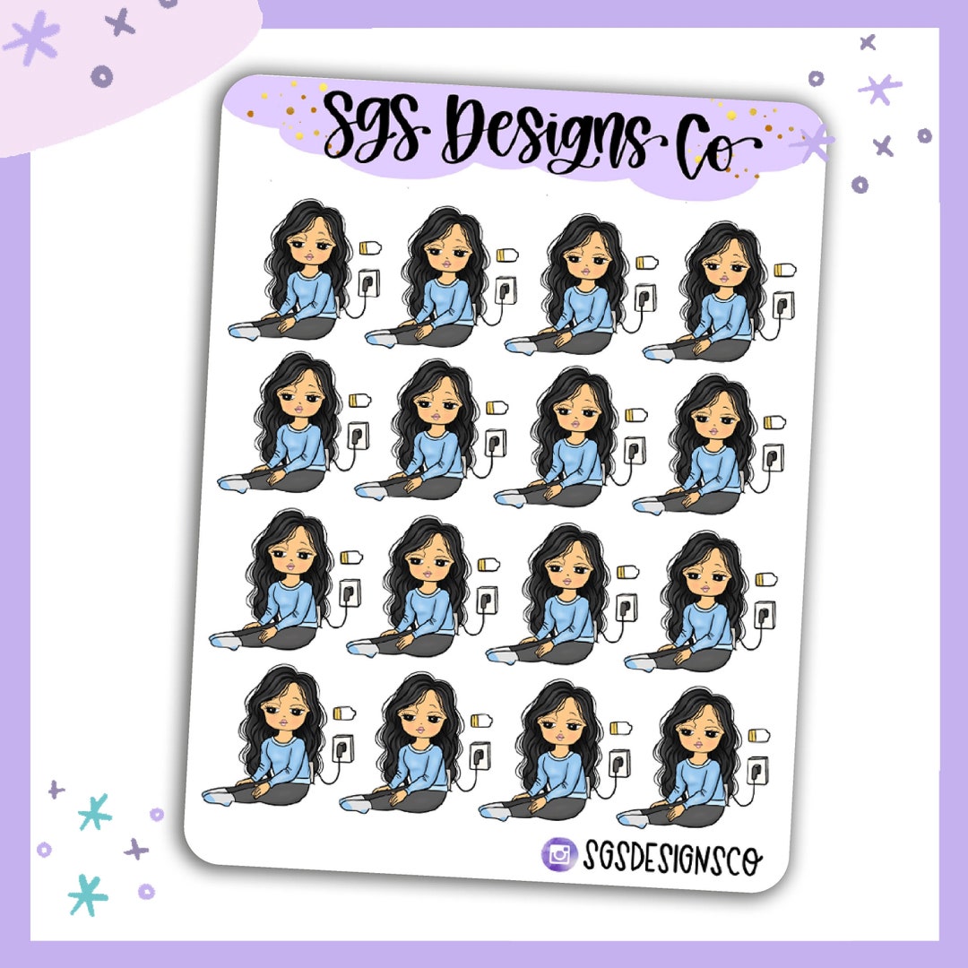 Miss Lady D Recharge Sticker Sheet - Etsy