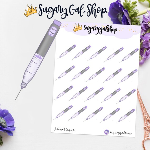 Insulin Pen Sticker Sheet - Etsy