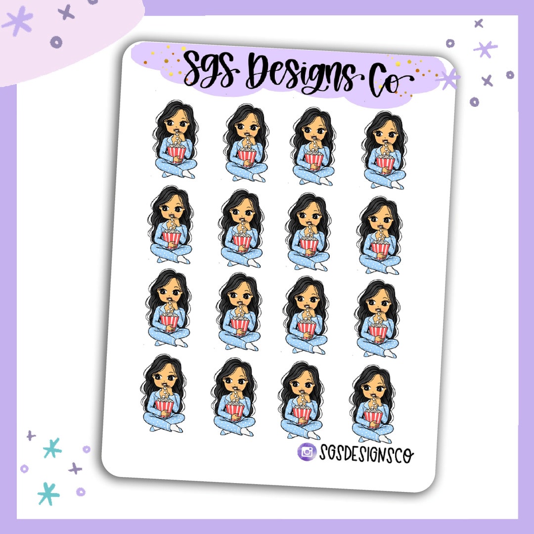 Miss Lady D Movie Night Sticker Sheet - Etsy