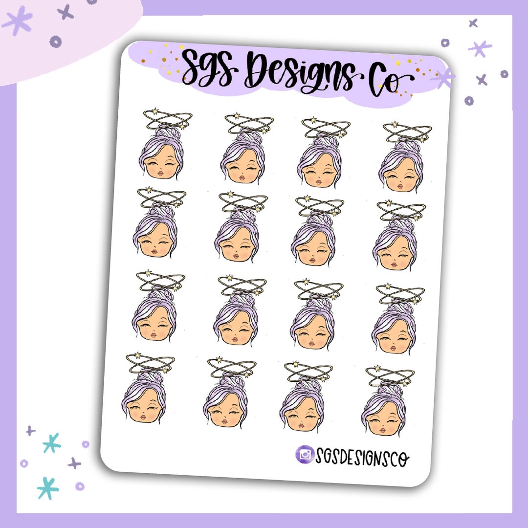 Miss Lady D Emoti Dizzy Sticker Sheet - Etsy