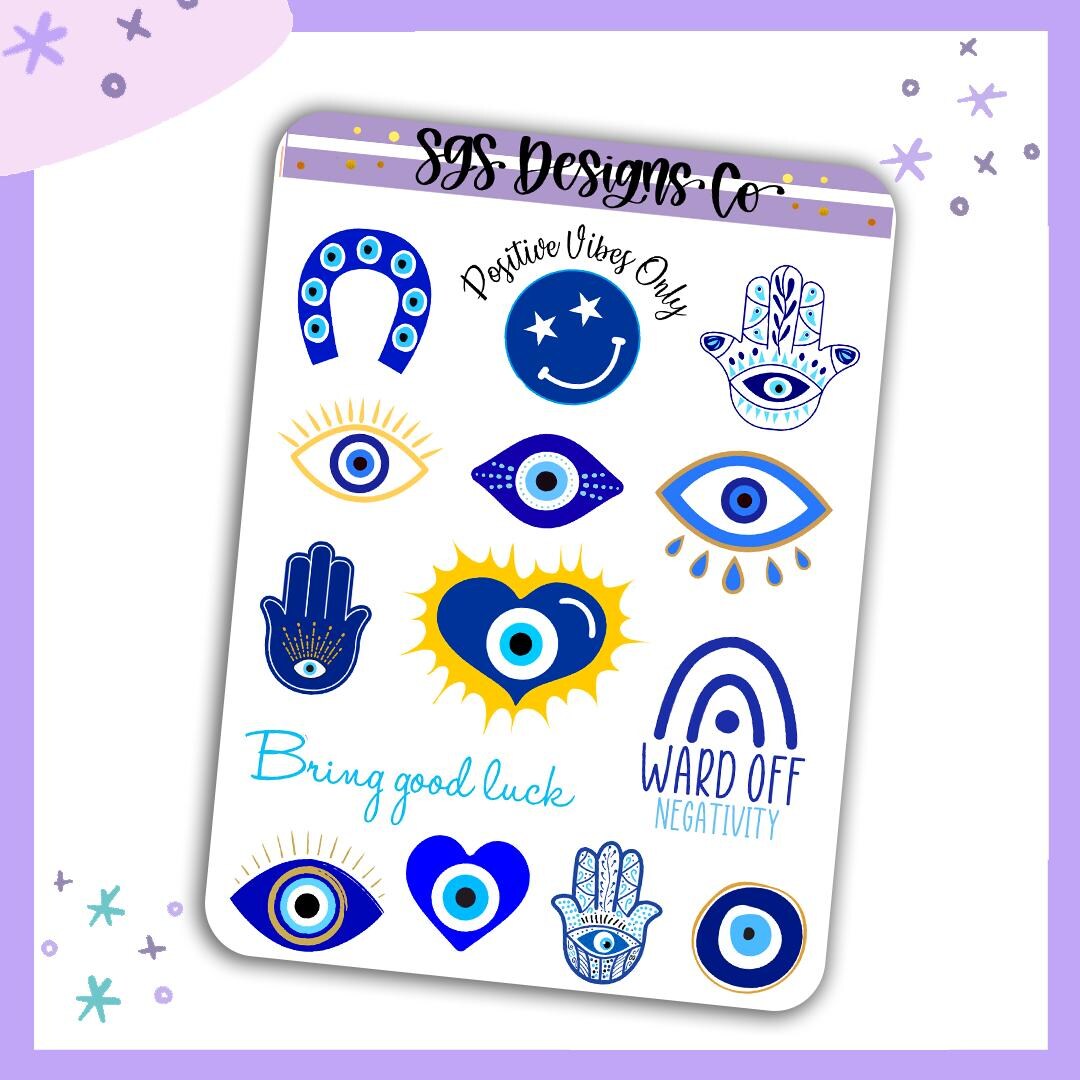 Evil Eye Sticker Set - Etsy