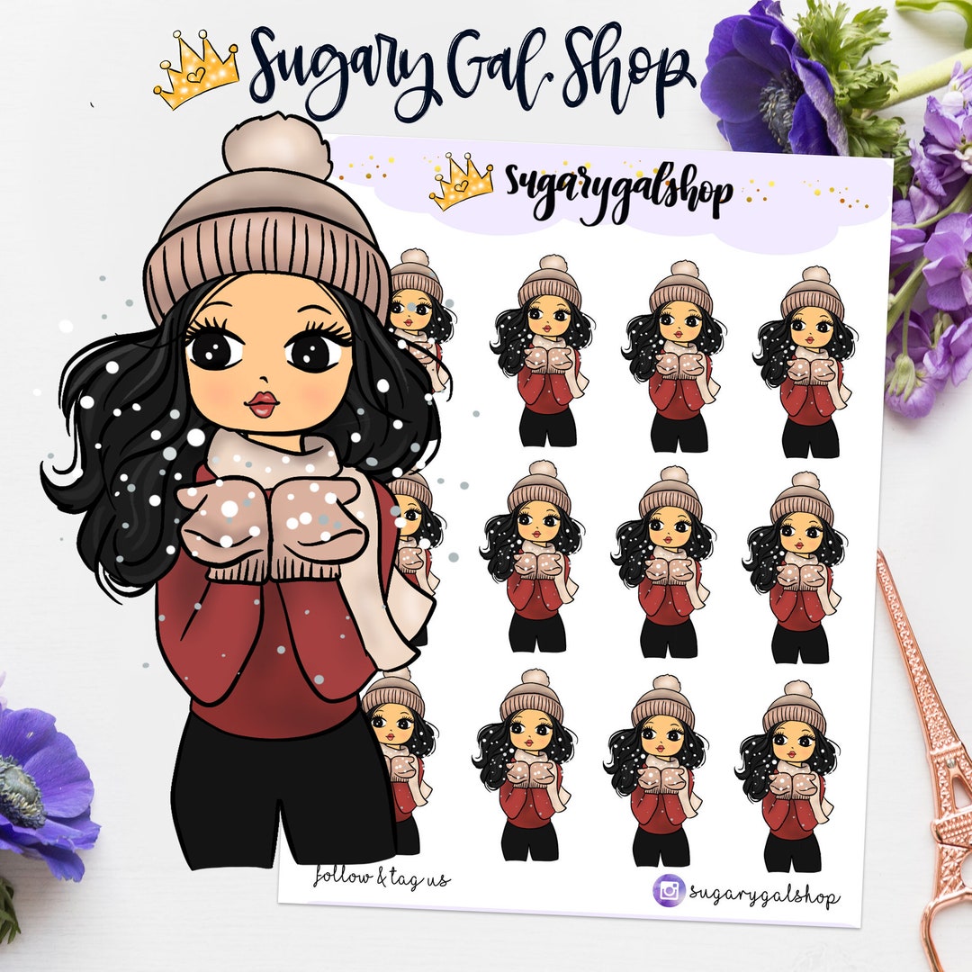 Miss Lady D Let It Snow Sticker Sheet - Etsy