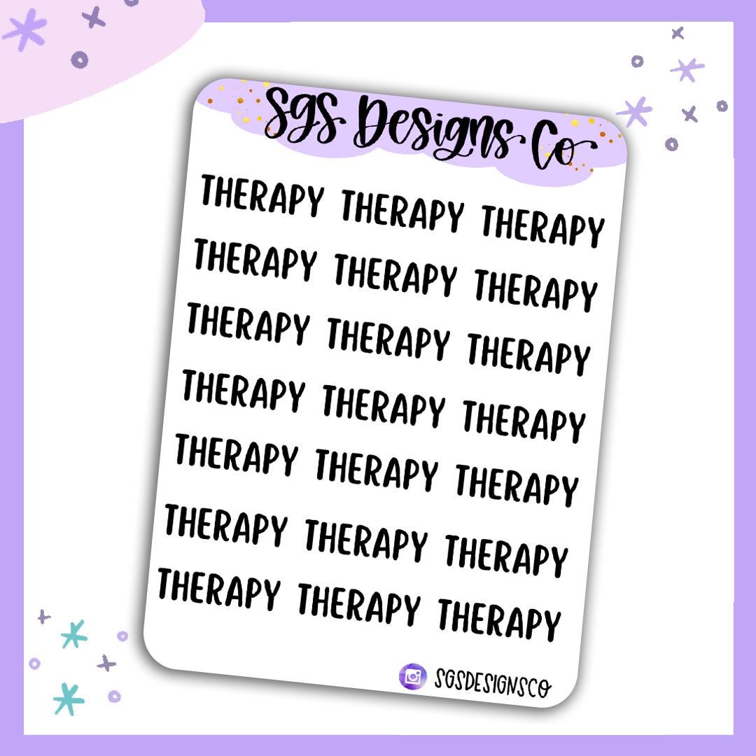 Therapy Scripted Sticker Set - Etsy