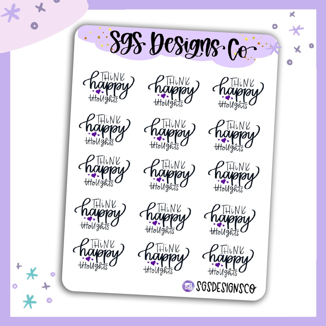 Happy Thoughts Sticker Sheet - Etsy