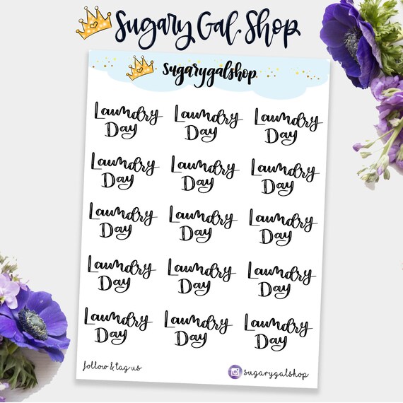 Laundry Day Sticker Sheet | Etsy