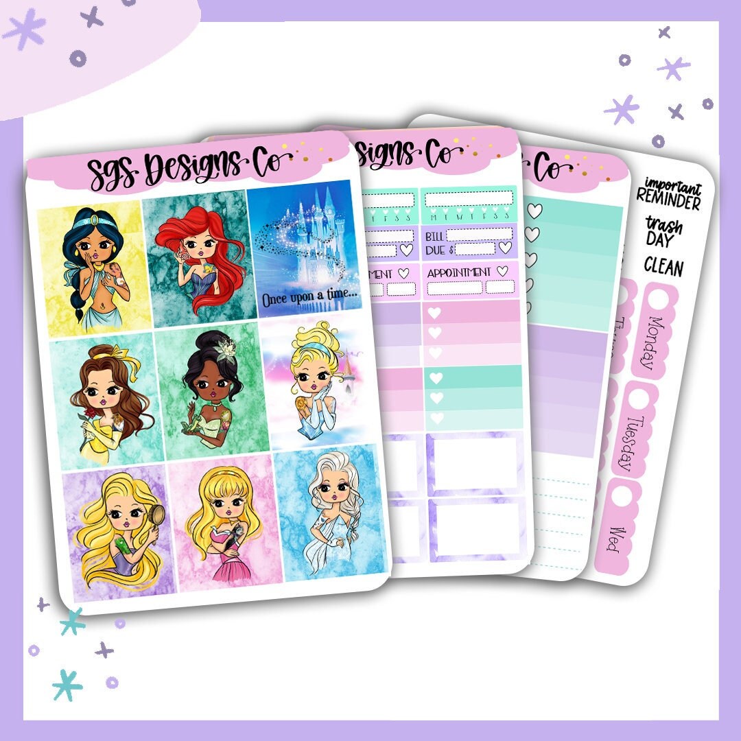Miss Lady D Princess Planner Sticker Kit - Etsy
