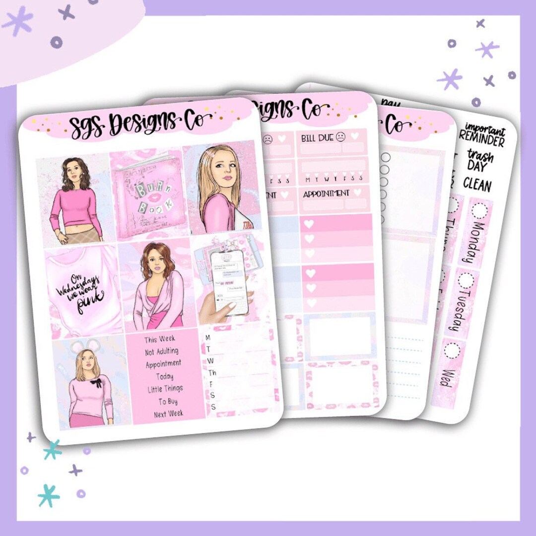 Mean Girls, so Fetch Planner Sticker Kit - Etsy
