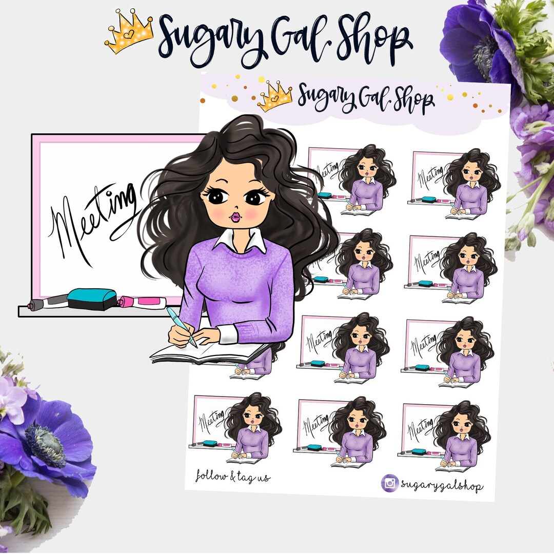 Miss Lady D Meeting Sticker Sheet - Etsy