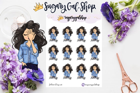 Miss Lady D F off Sticker Sheet | Etsy