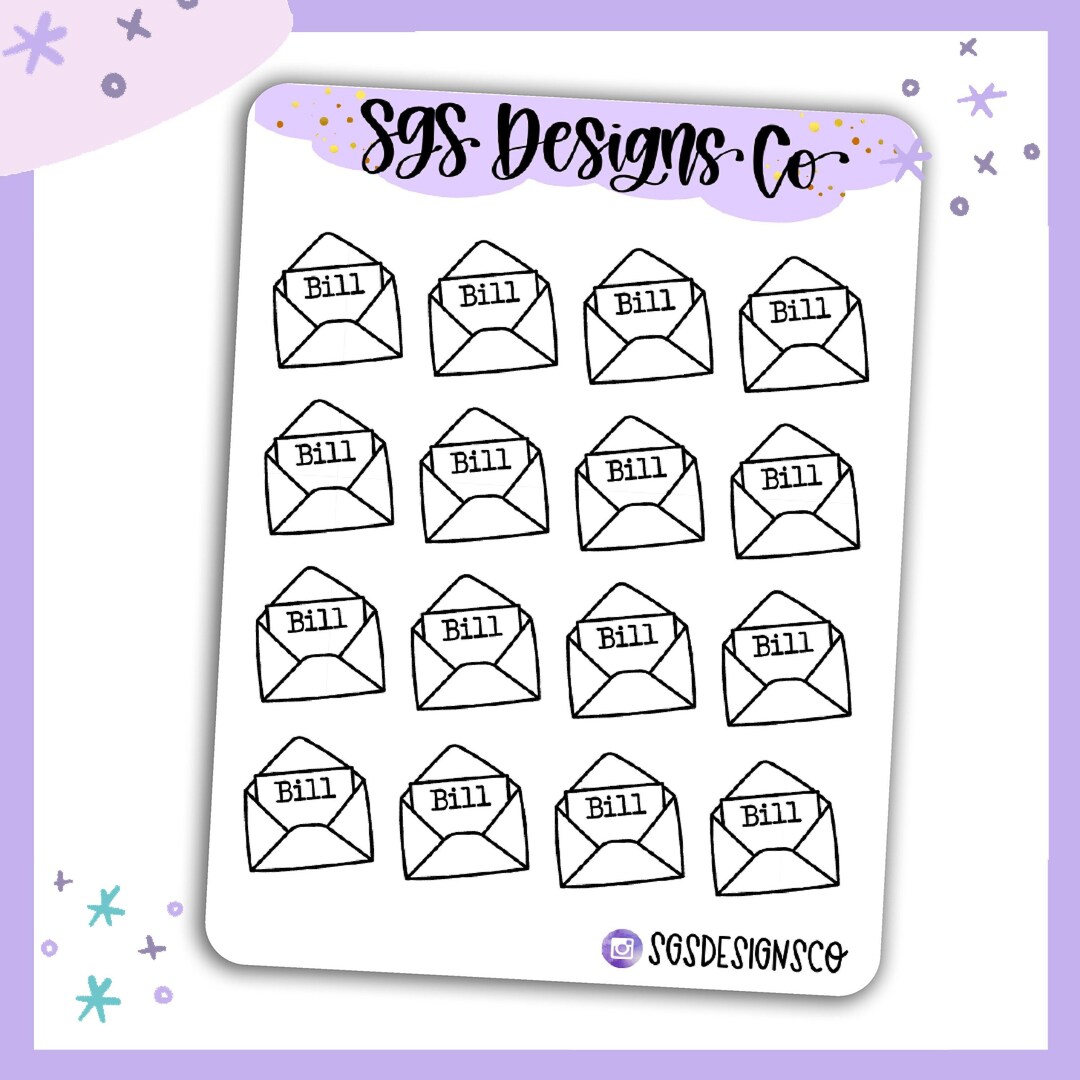 Minimalistic Icons Sticker Sheet - Etsy