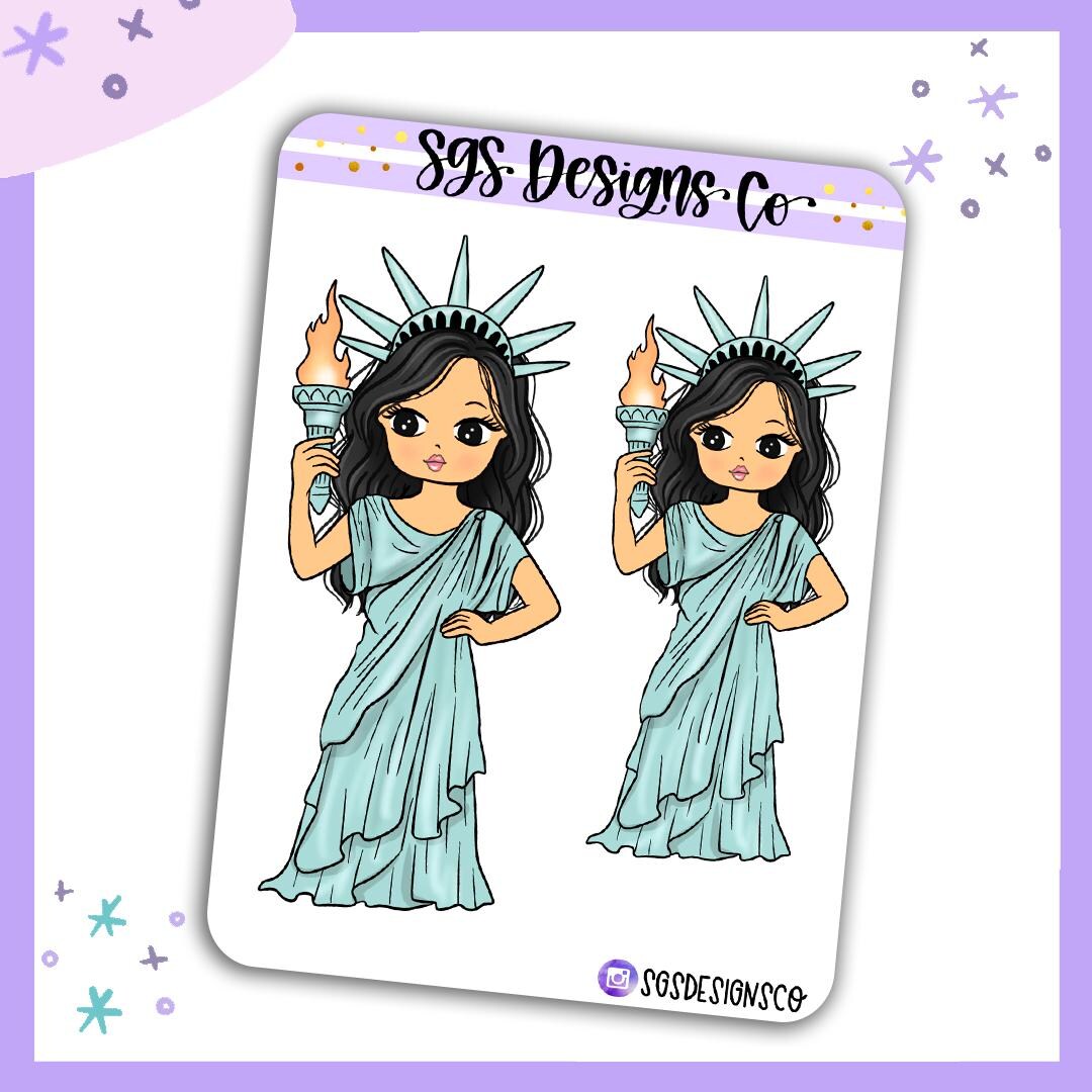 Miss Lady D Liberty NYC XL Sticker Sheet - Etsy