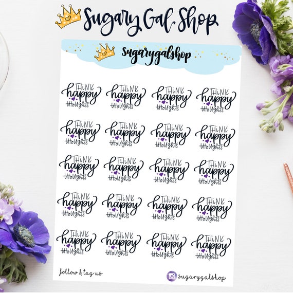 Happy Thoughts Sticker Sheet | Etsy