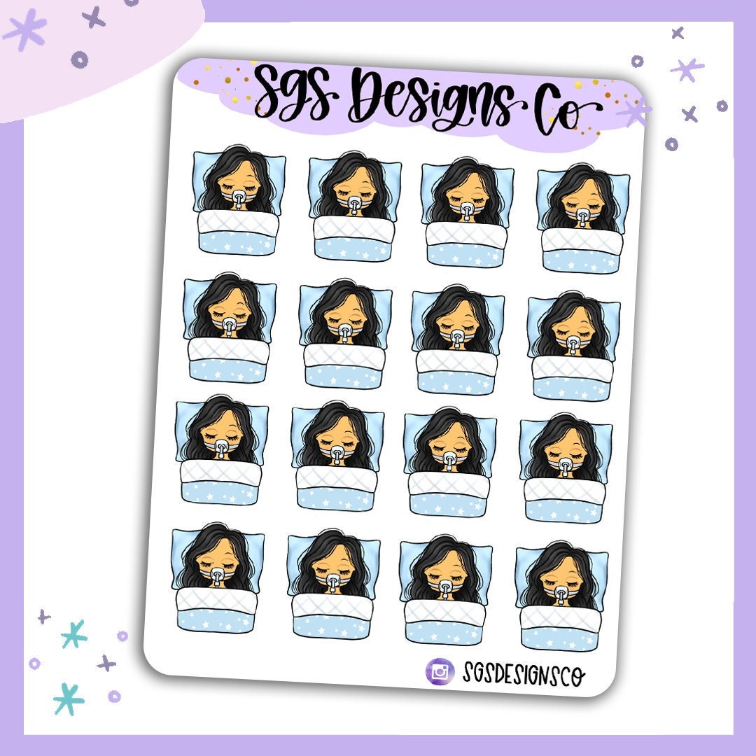 Miss Lady D CPAP Sticker Sheet - Etsy