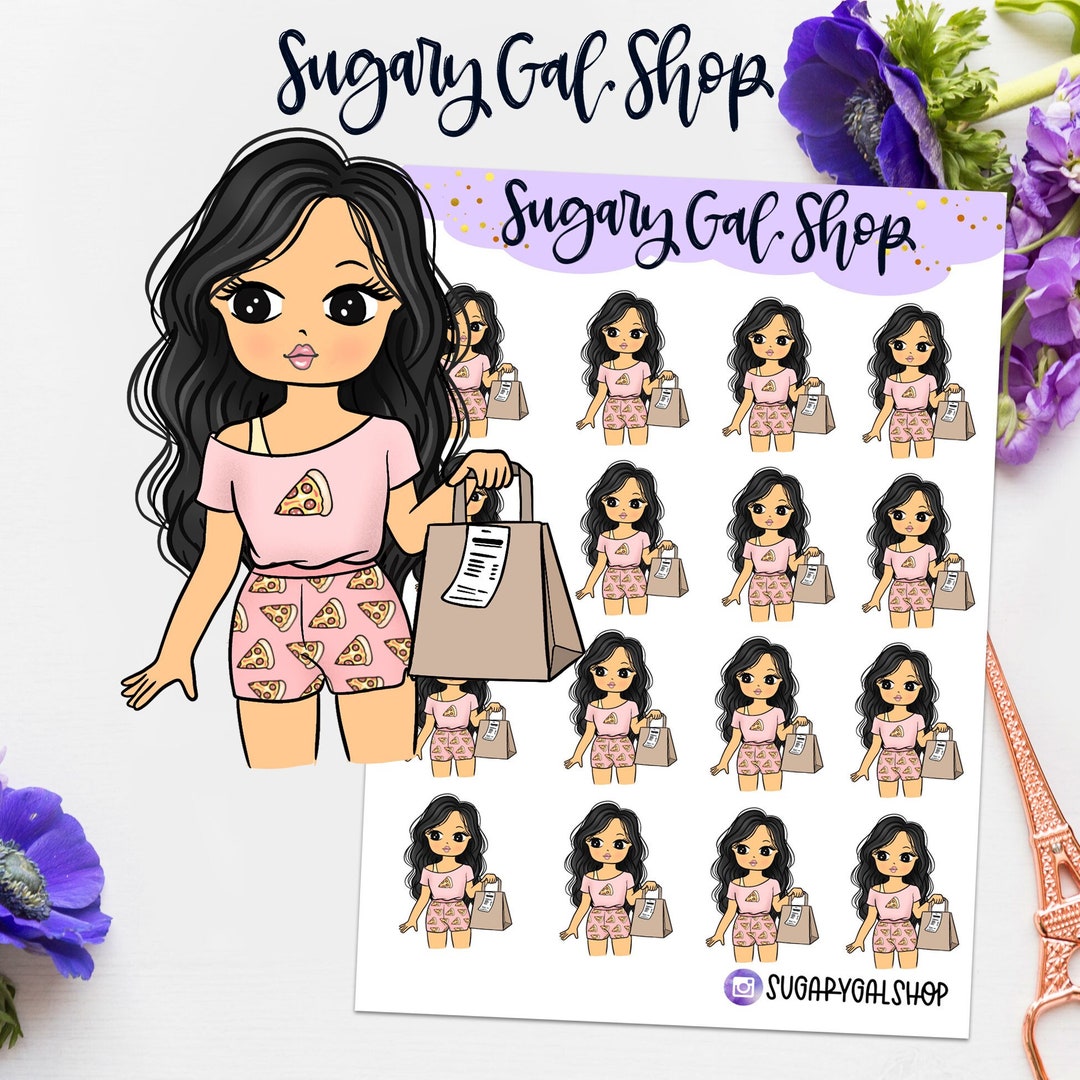 Miss Lady D Food Delivery Sticker Sheet - Etsy