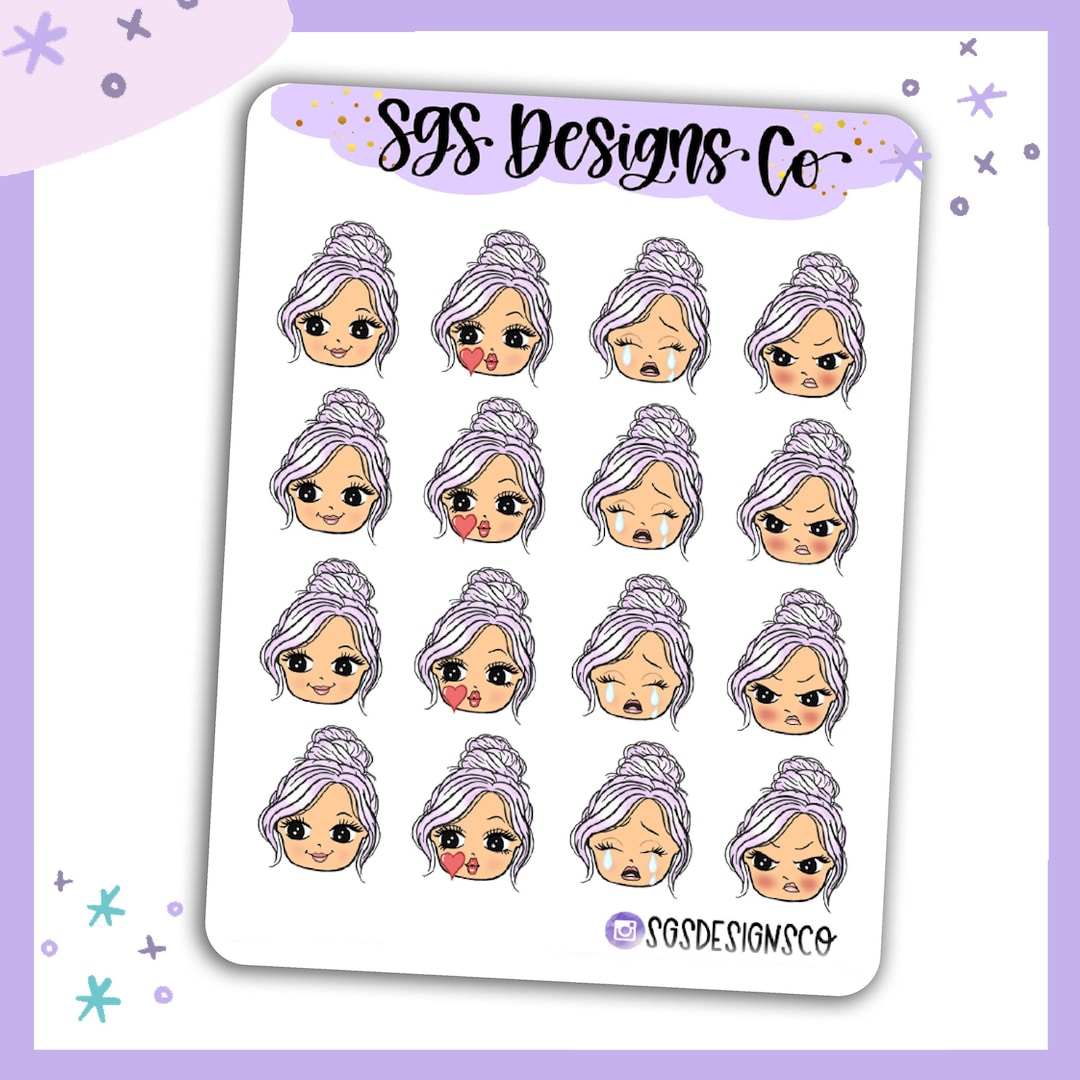 Miss Lady D Emoticon 1st Edition Sticker Sheet - Etsy