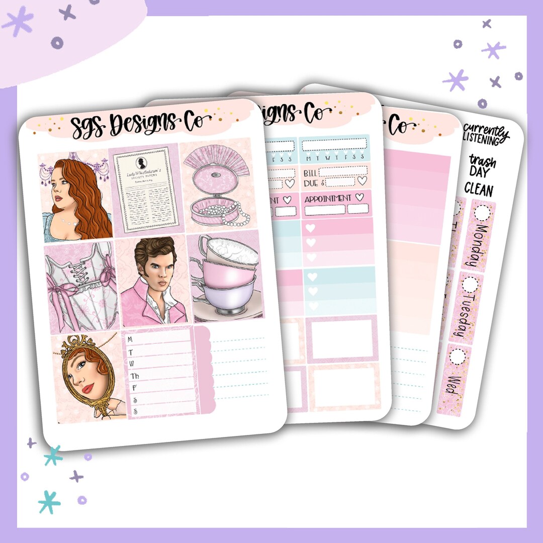 Bridgerton Planner Sticker Kit - Etsy