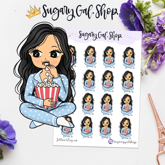 Miss Lady D Movie Night Sticker Sheet - Etsy