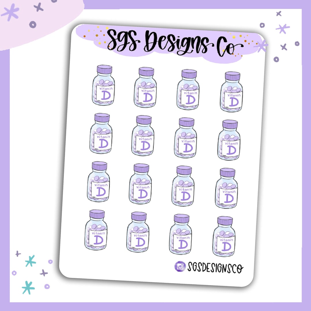 Vitamin D Sticker Sheet - Etsy