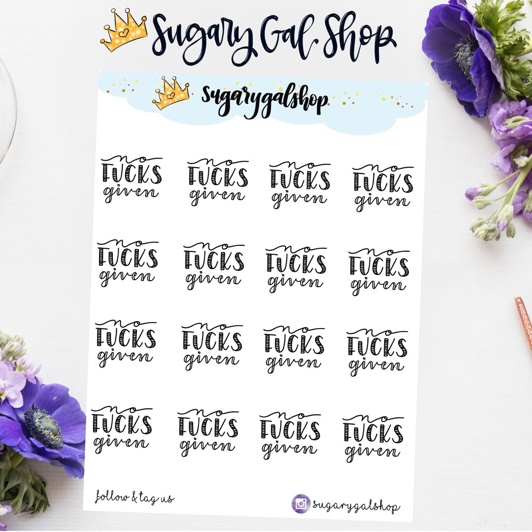 No F Given Sticker Sheet - Etsy