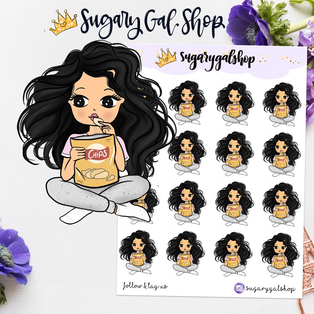Miss Lady D Munchies Sticker Sheet - Etsy
