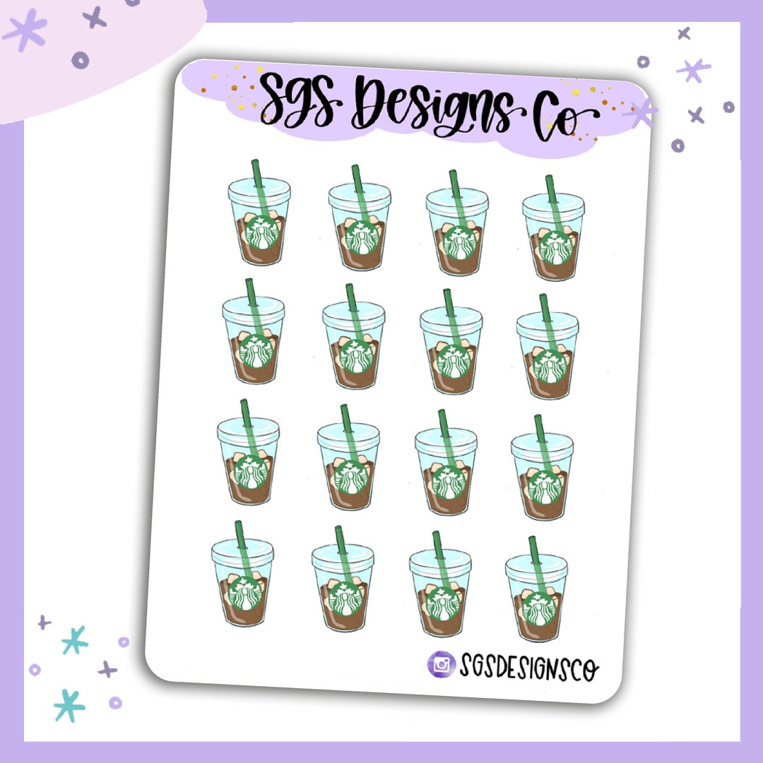 Iced Coffee Sticker Sheet - Etsy