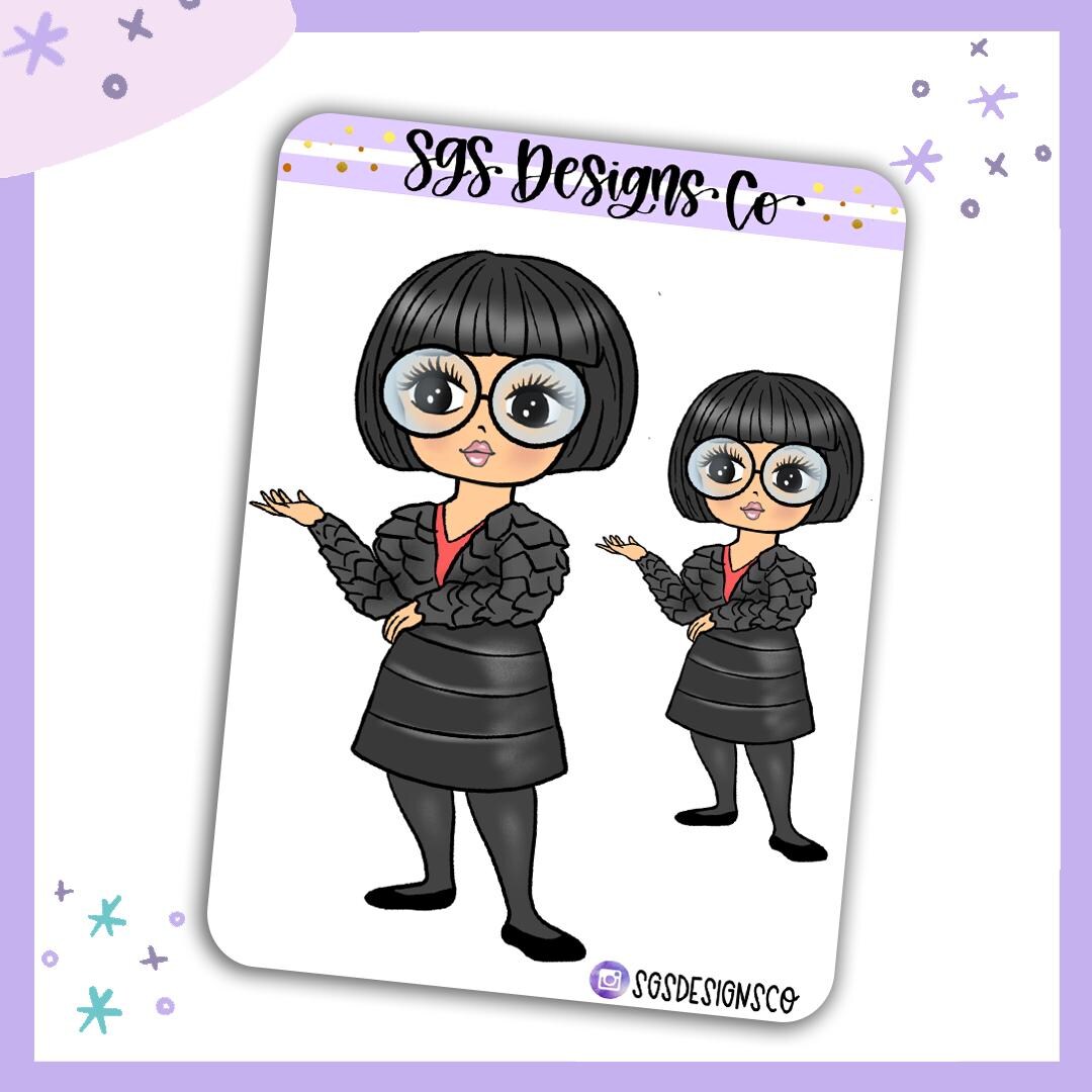 Miss Lady D Edna Mode XL Sticker Sheet - Etsy