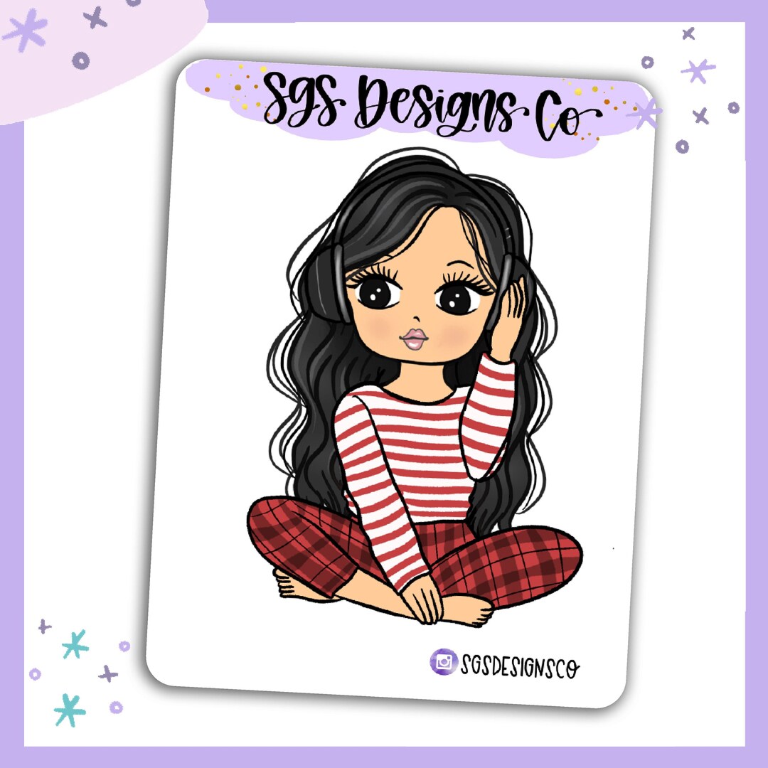 Miss Lady D Into the Music XL Sticker Sheet - Etsy