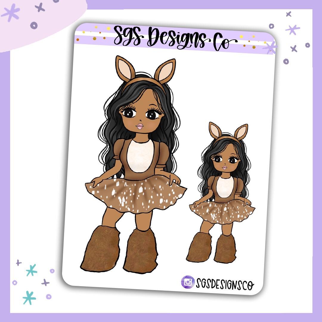 Miss Lady D Deer Sticker Sheet - Etsy