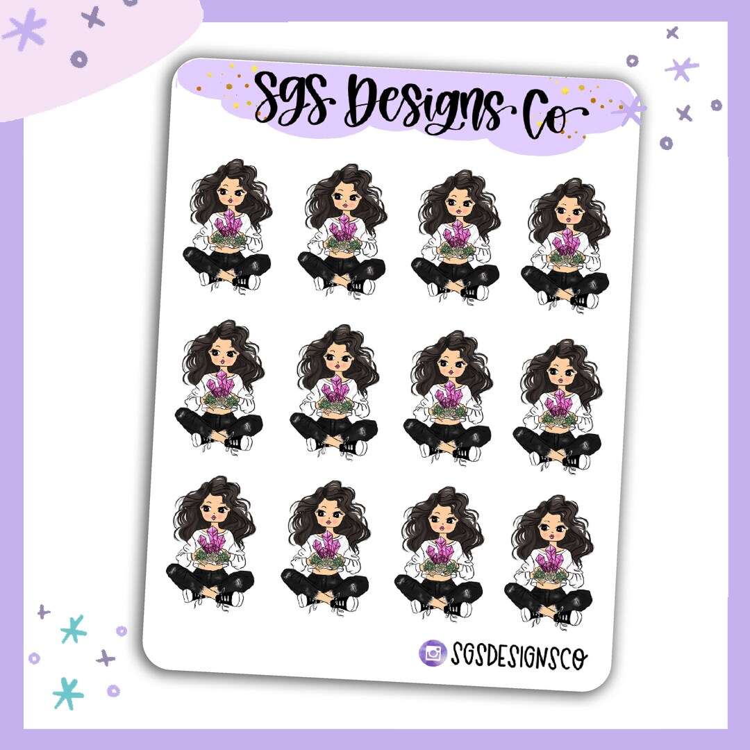 Miss Lady D Crystals Sticker Sheet - Etsy